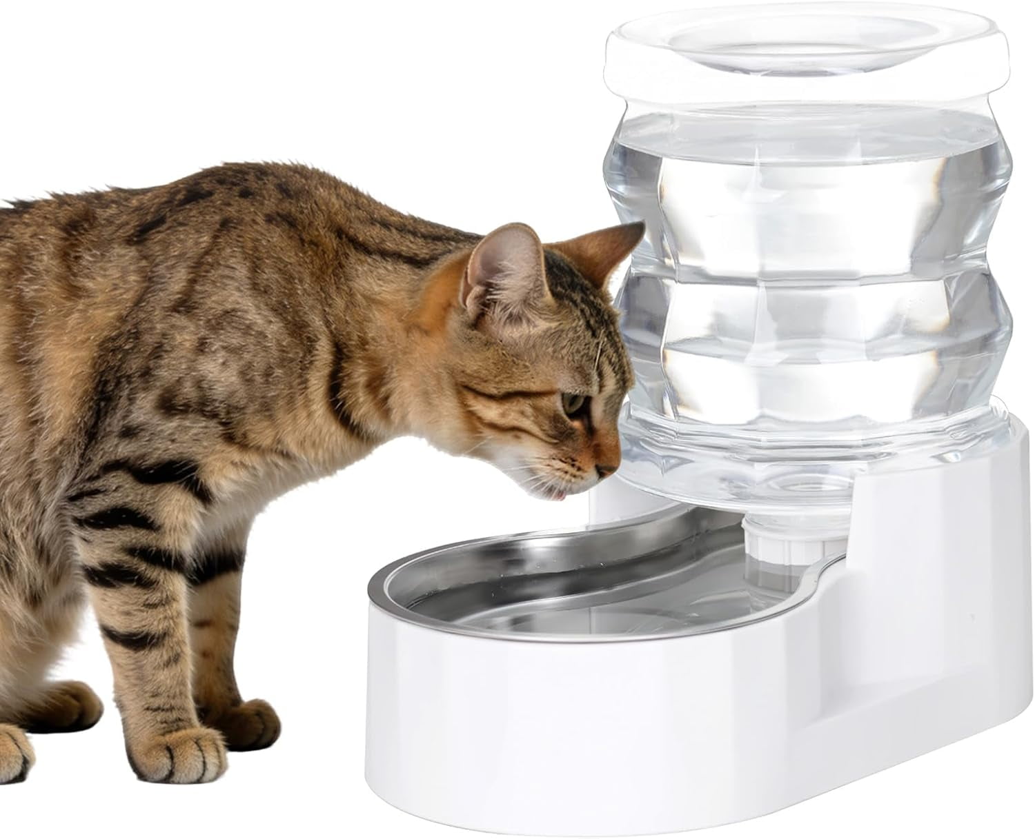 Gravity Water Bowl Dispenser: 4L Automatic Stainless Water Feeder ...