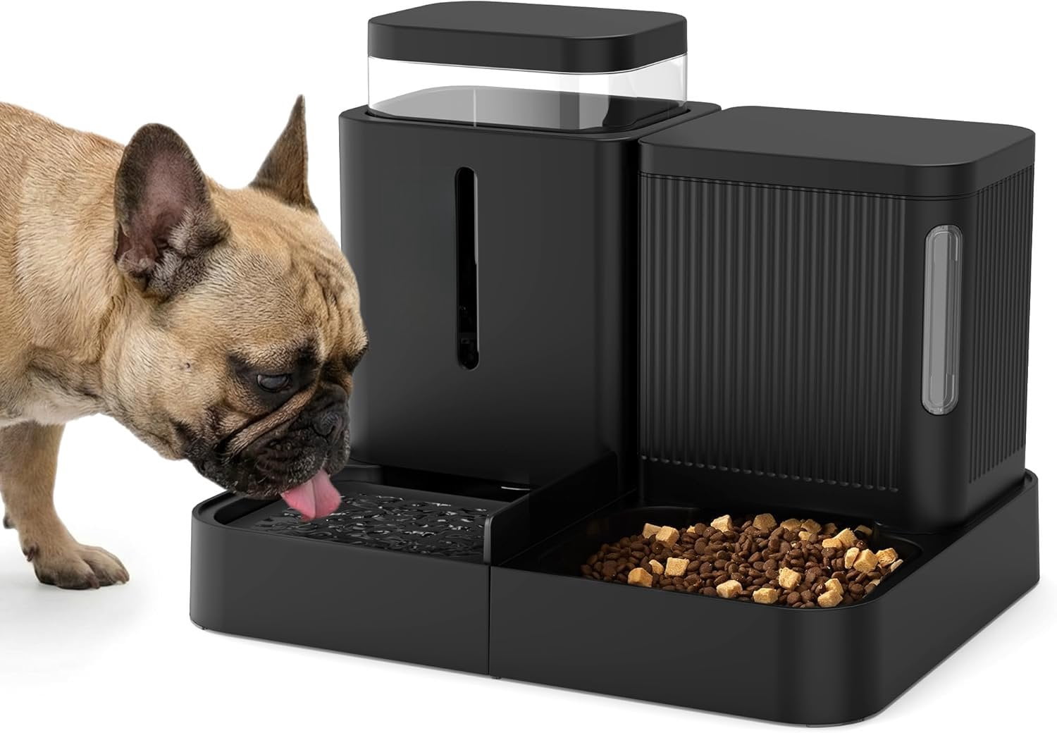 Gravity and Water Dispenser, 2 in 1 Automatic Feeder with 180 Rotatable ...