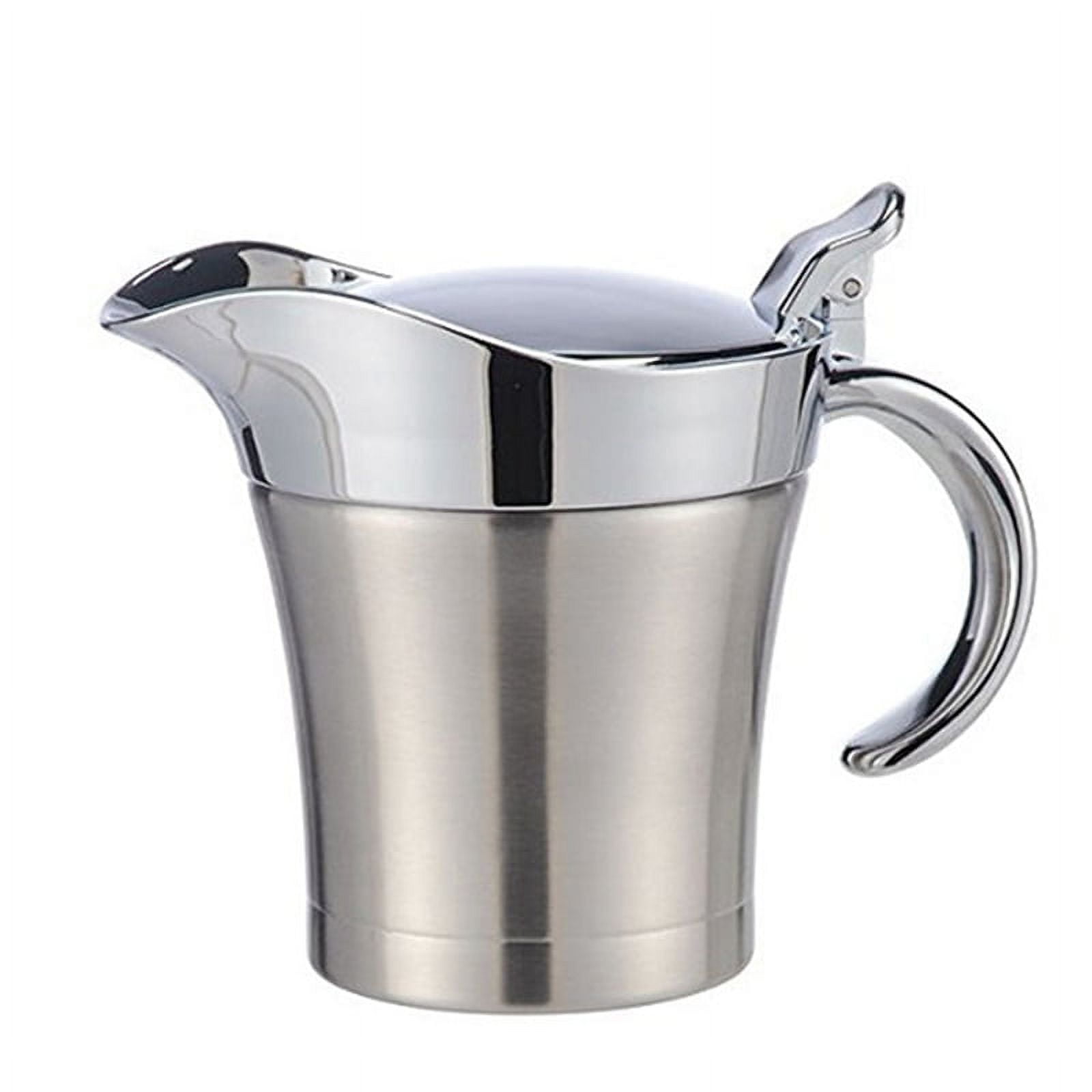 Gravy Boat Porcelain Stainless Steel Sauce Jug Thermal Milk Jug with ...