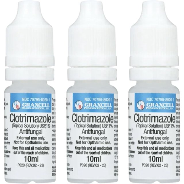 Graxcell Maximum Strength Clotrimazole 1% Antifungal Topical Solution ...