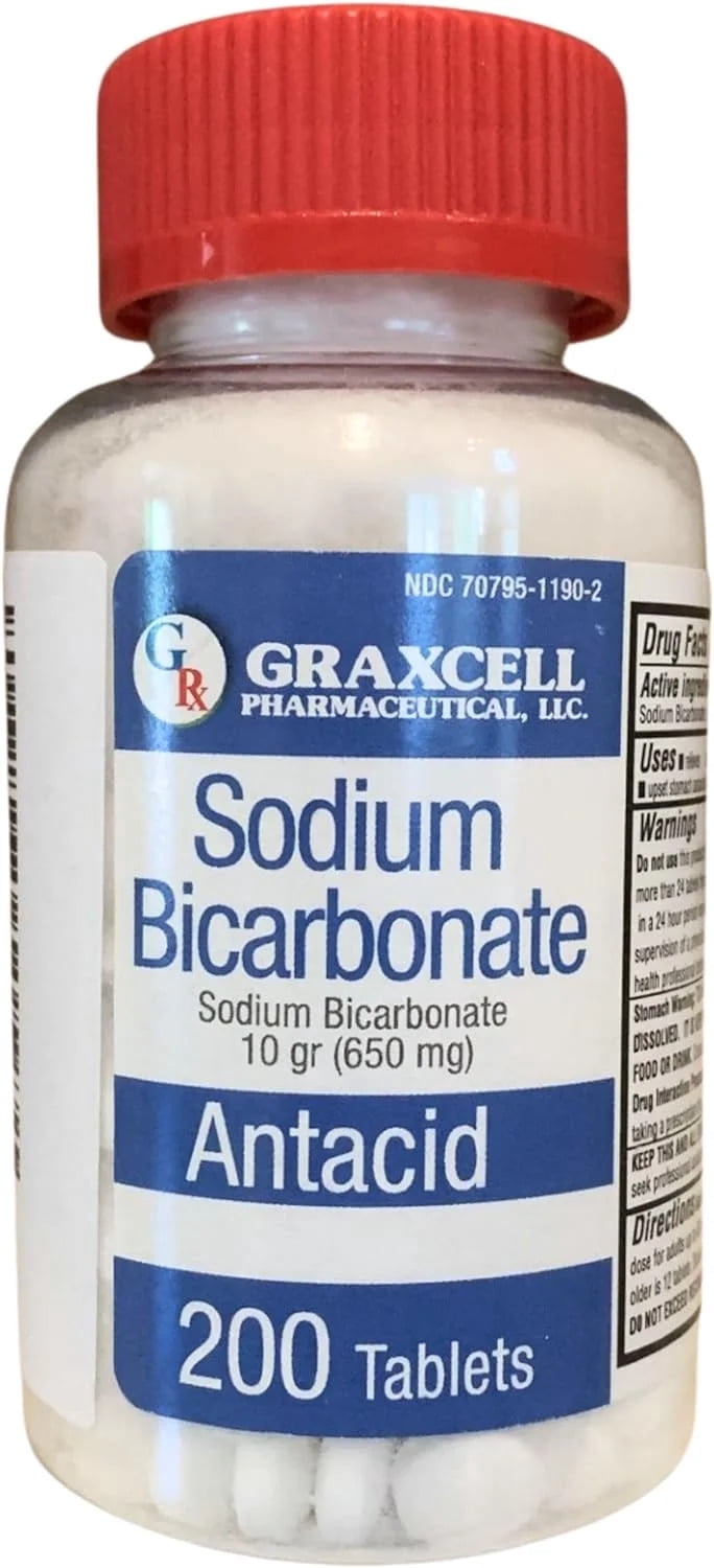 Graxcell Sodium Bicarbonate Tablets |USP 650mg (10 Grains) |Relief of ...
