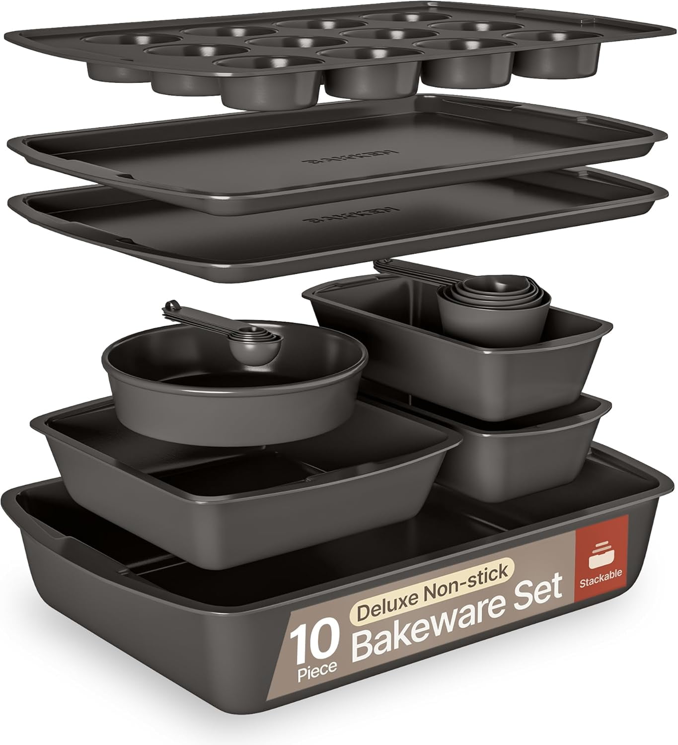 Bakken- Swiss 10-Piece Bakeware Sets, Nonstick Carbon Steel Baking ...