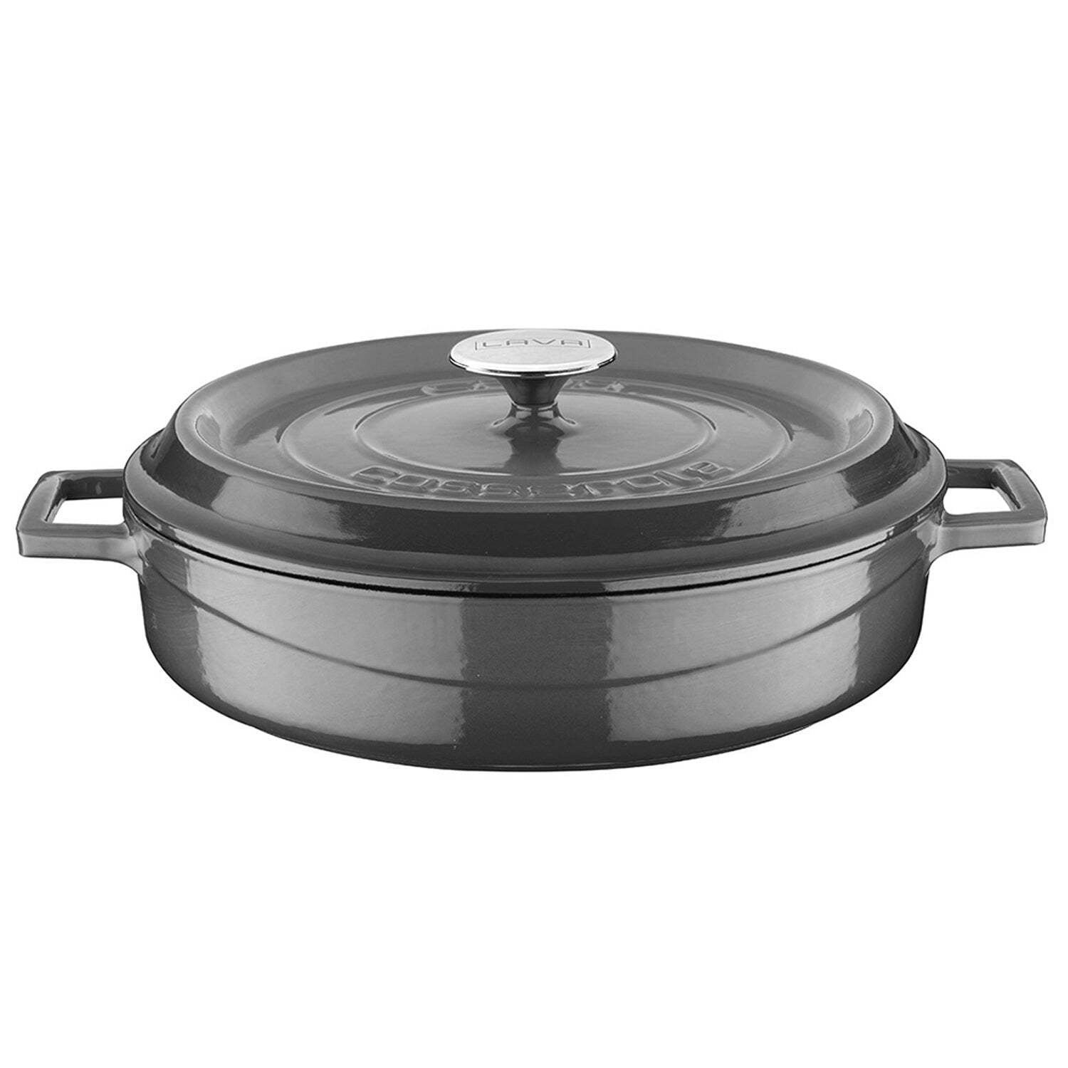Gray 11 Inch 4.5 Qt. Shallow Cast Iron Pot - Walmart.com