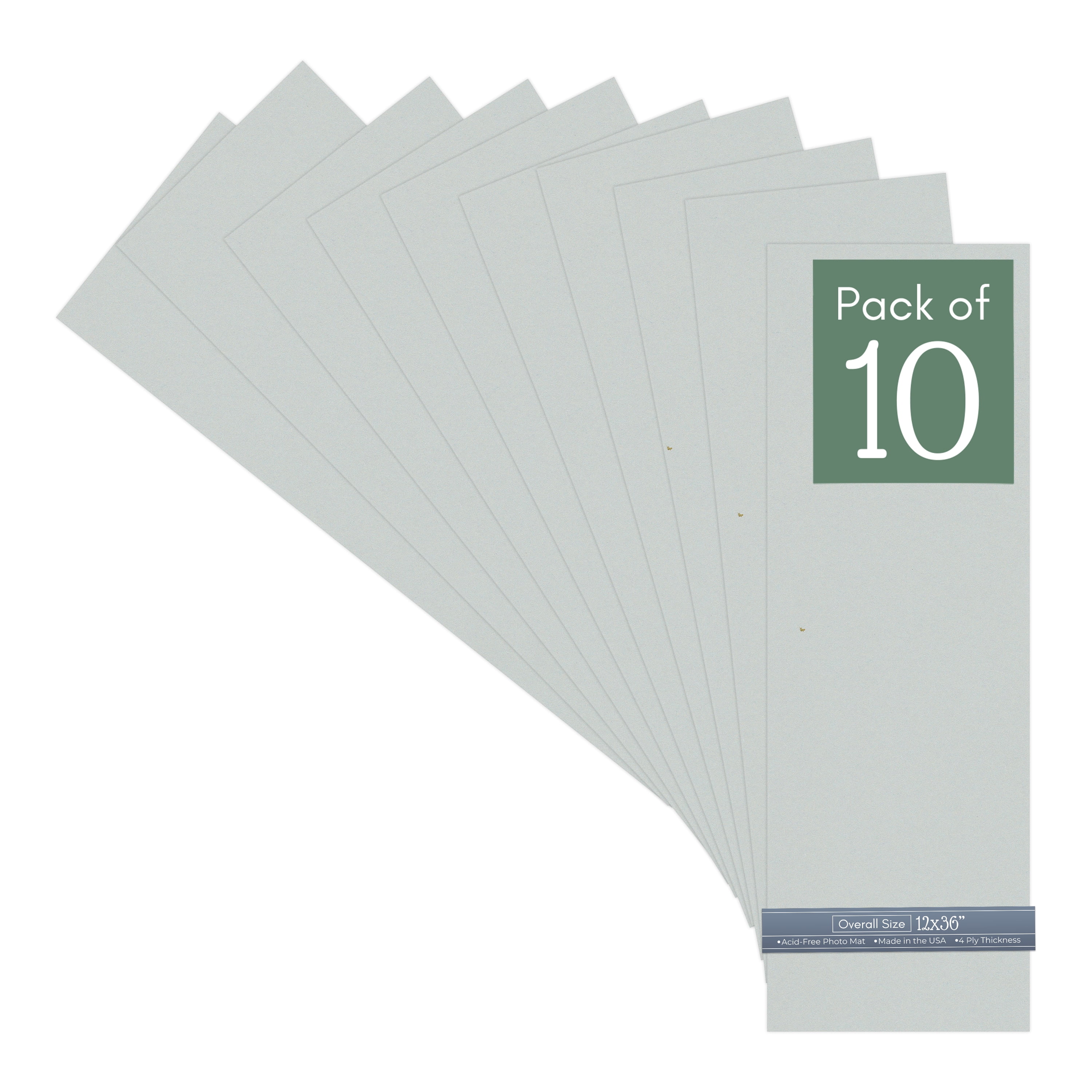 Gray 12x36 Uncut Art Mat Board - No Opening - 10 Mats - Walmart.com