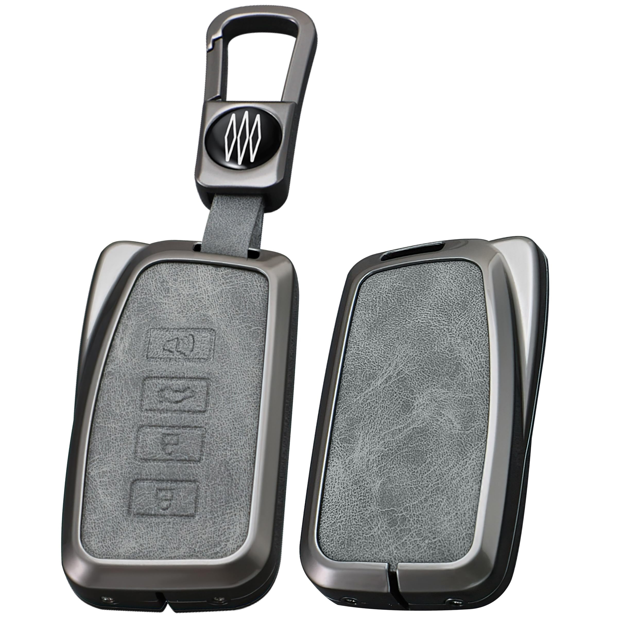 Gray 2024 New Metal Leather Key Fob Cover Fit for Lexus IS200t RX ES GS ...