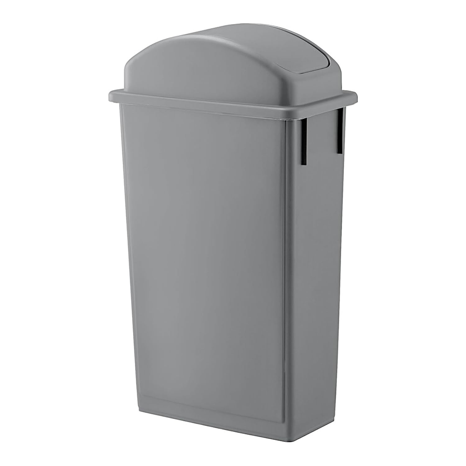 Gray 23 Gallon Slim Rectangular Trash Can with lid Restaurant Trash can ...