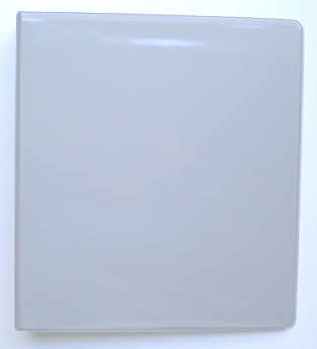 Gray 3-Ring 1" View Binder, 8.5" x 11", Vinyl, Inside Pockets, Mfd by ...