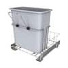 Gray 32 qt. Universal Waste Container with Rear Basket - Walmart.com
