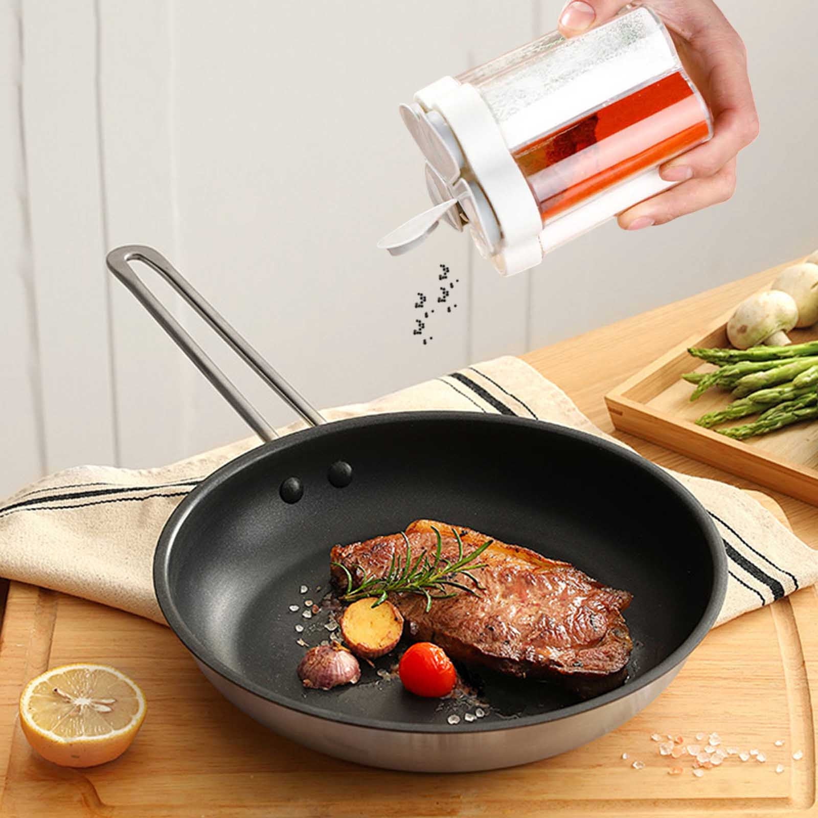 Gray 5 in 1 Spice Container Salt and Pepper Shaker Transparent ...