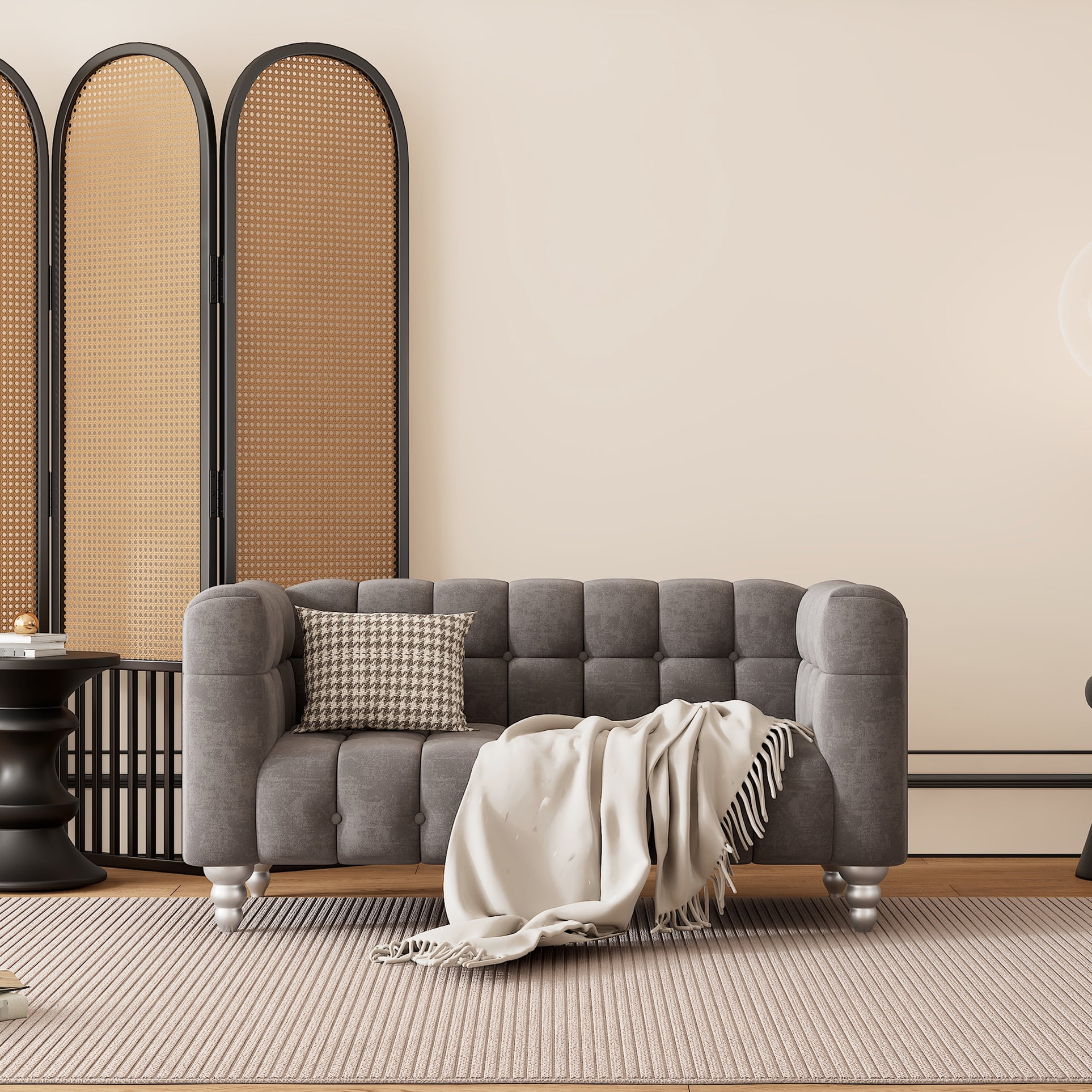 Gray 63" With Comfy Padding - Provides A Restful Experience Solid Wood ...