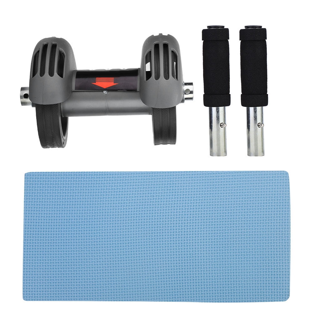 Gray Abdominal Muscle Exerciser, Double Roller Workout System for Home ...