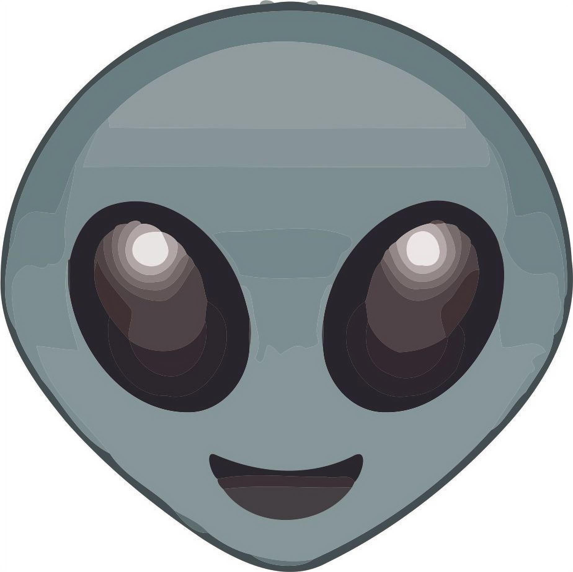 Gray Alien Icon Cartoon Character Peel and Stick Wall Art Car Laptop ...