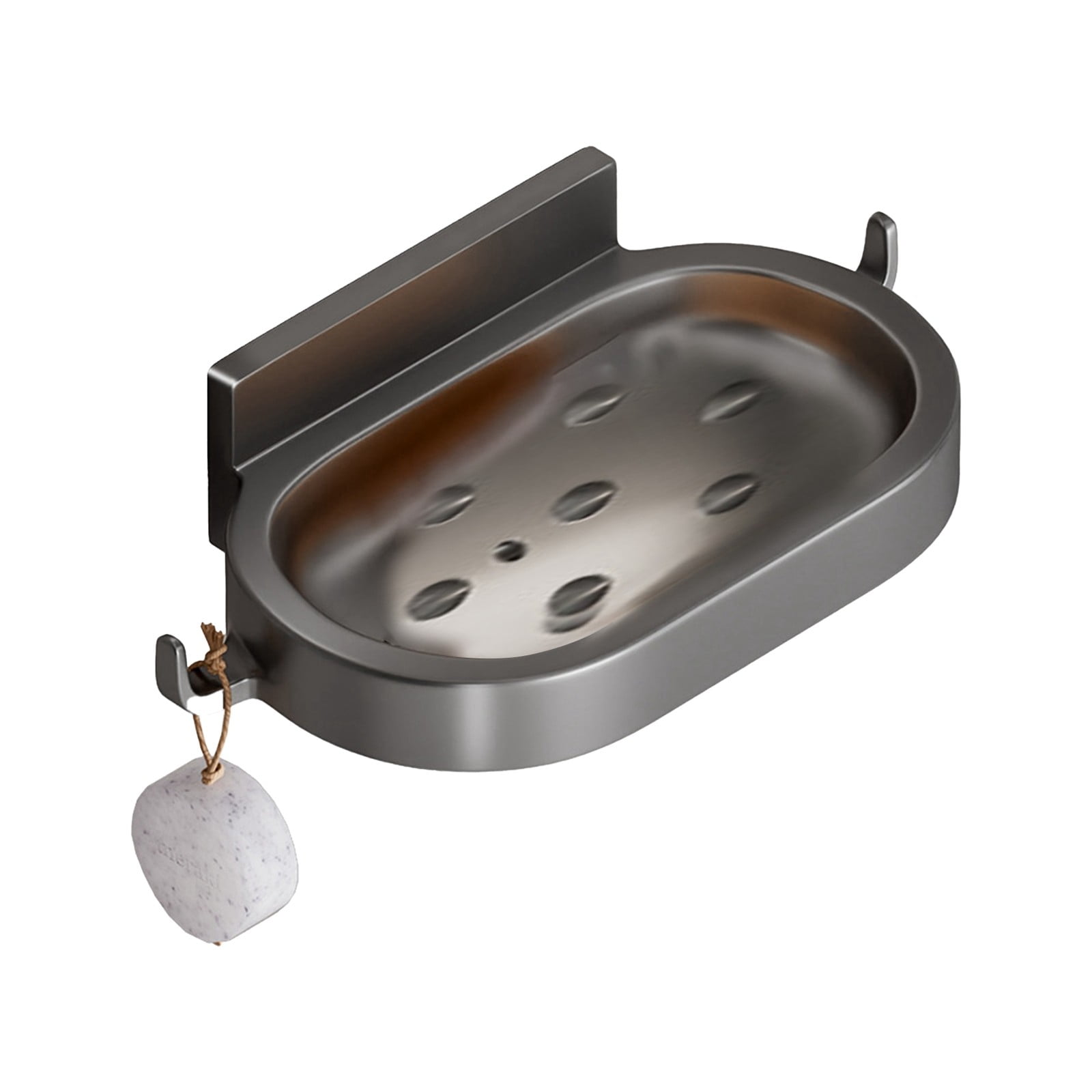 Gray Aluminum Bathroom Soap Box with Good Ventilation Reducing Bacteria ...