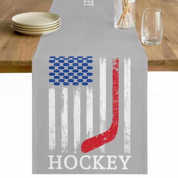 Gray American Flag Table Runner 36 Inches Long Farmhouse Dress Scarves ...