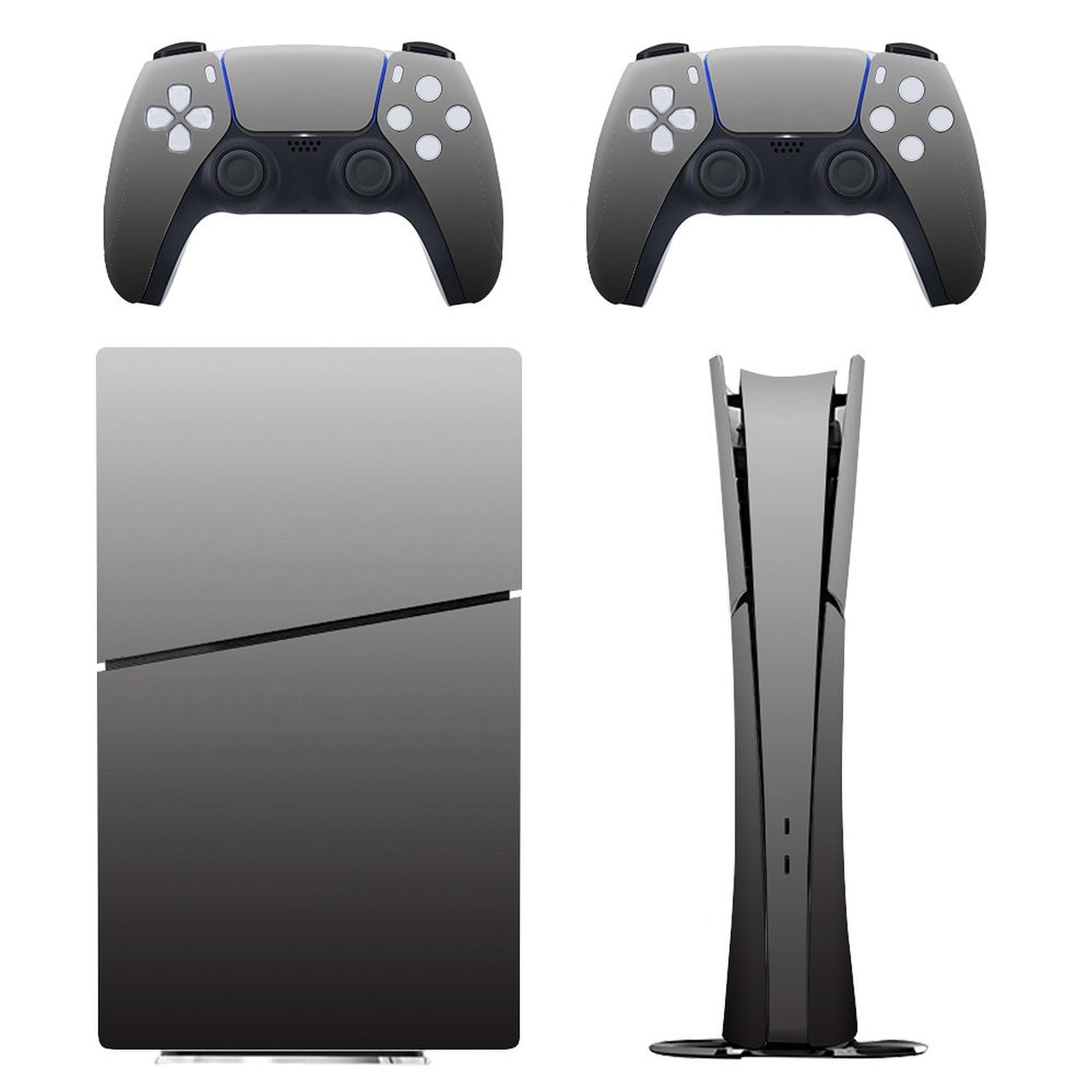 Gray And White Gradient PS5/PS5 Pro/PS5 Slim Digital Disc Skin Sticker ...