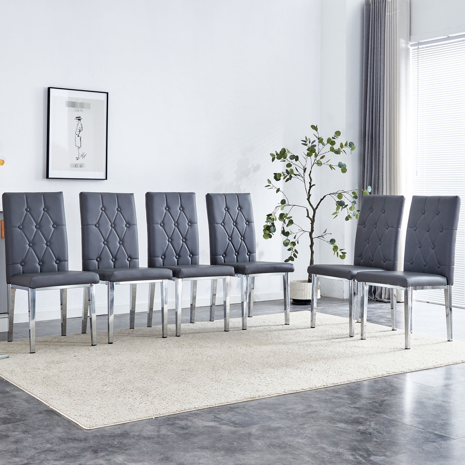 Gray Armless Dining Chairs | Add Elegance to Dining Areas with Vintage ...