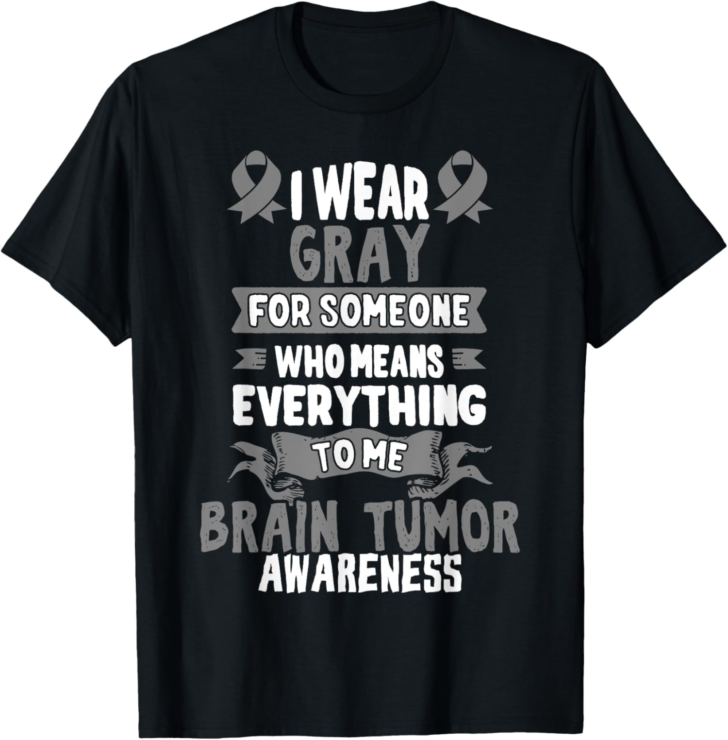 Gray Awareness Ribbon - Gift for Brain Cancer Patients - Walmart.com