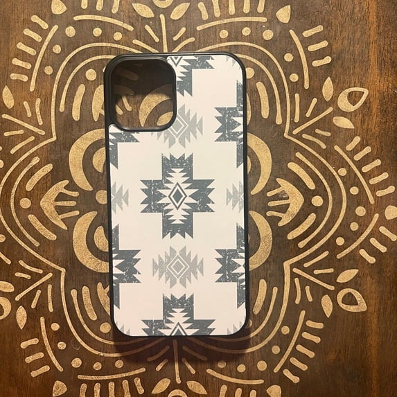Gray Aztec Pattern Western Style Protective Durable Phone Case 17 16 15 ...
