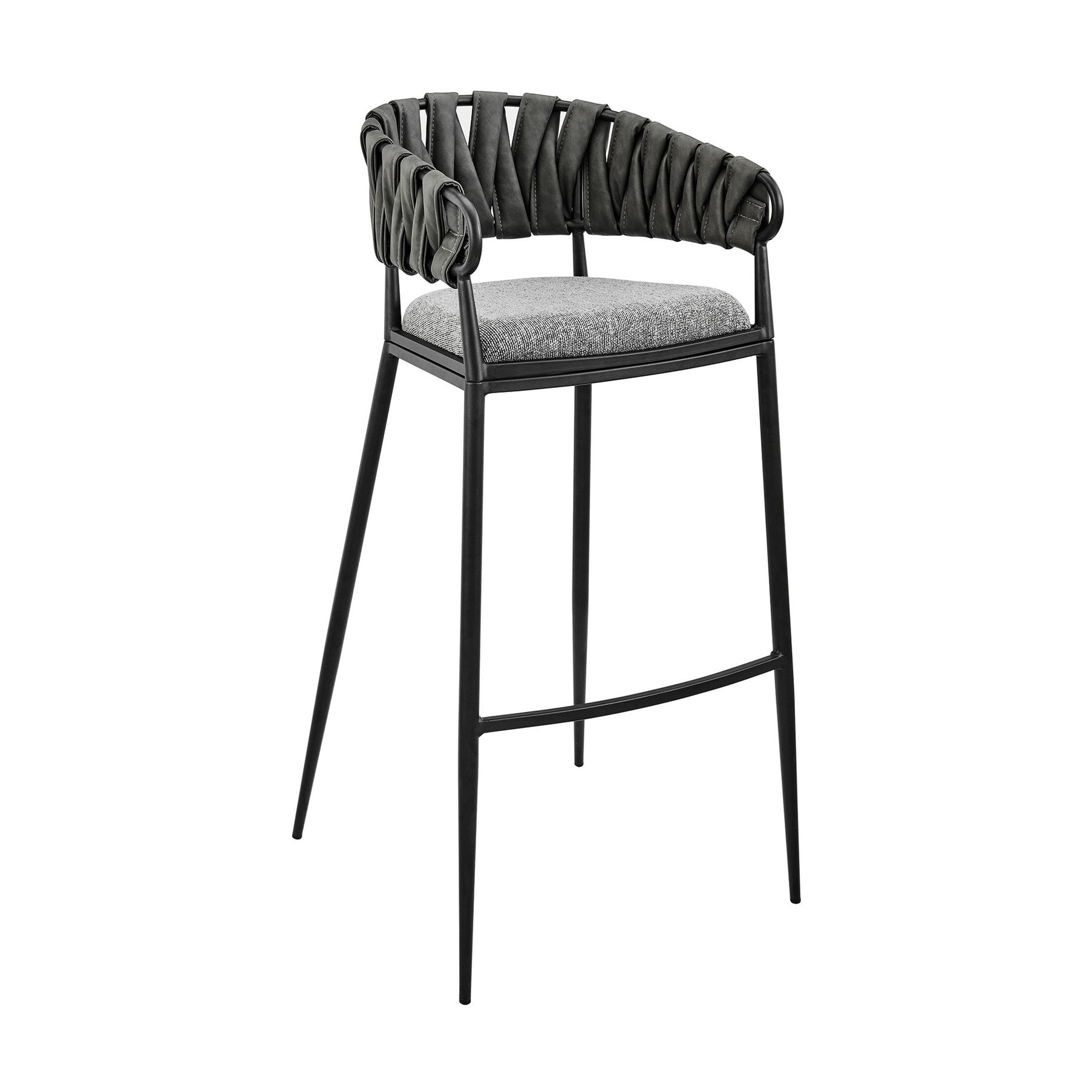 Gray Bar & Counter Stool | Soft and Luxurious | Sturdy Iron Structure ...