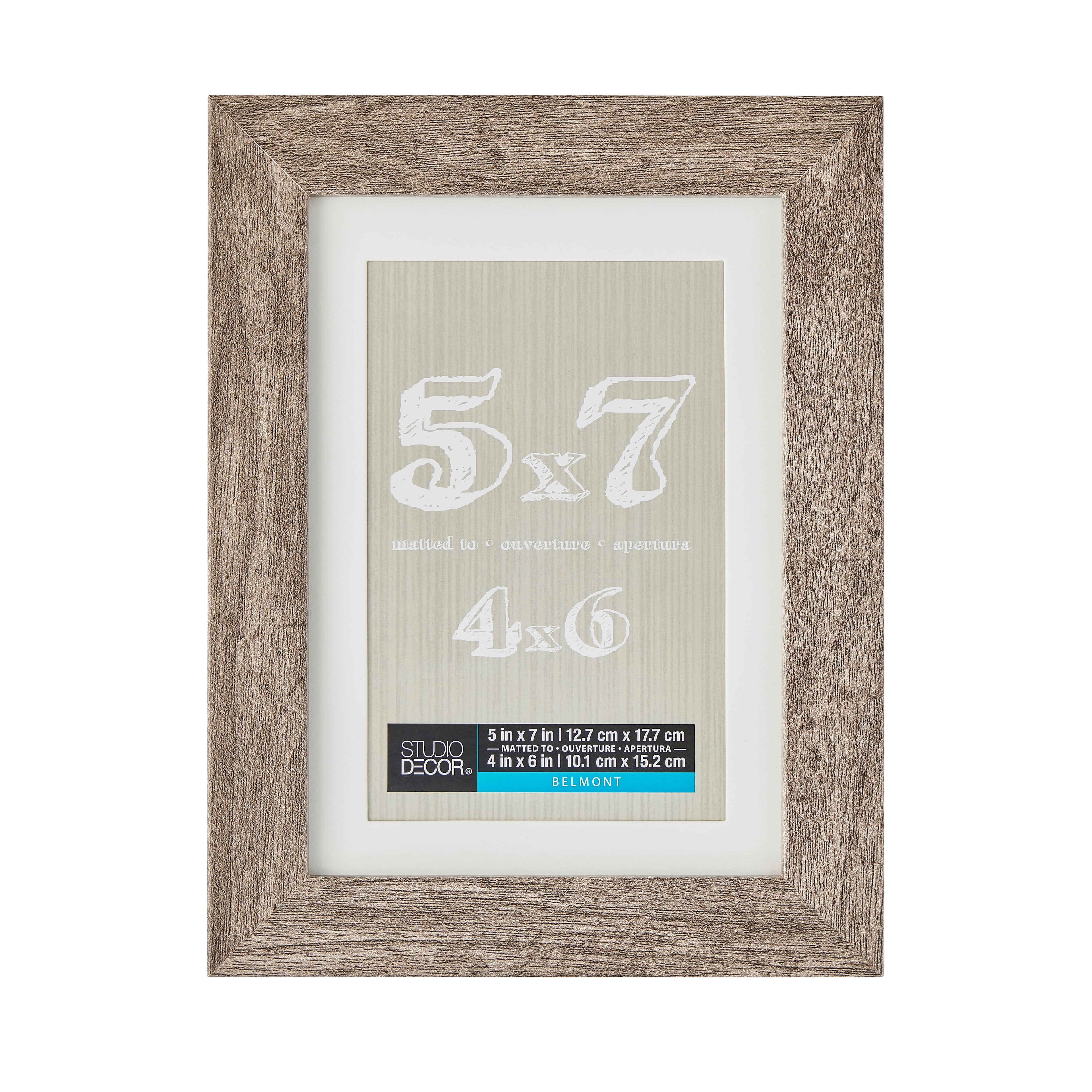 Studio Decor Gray Frame with Mat, Glass Display, Easel for Photograph ...