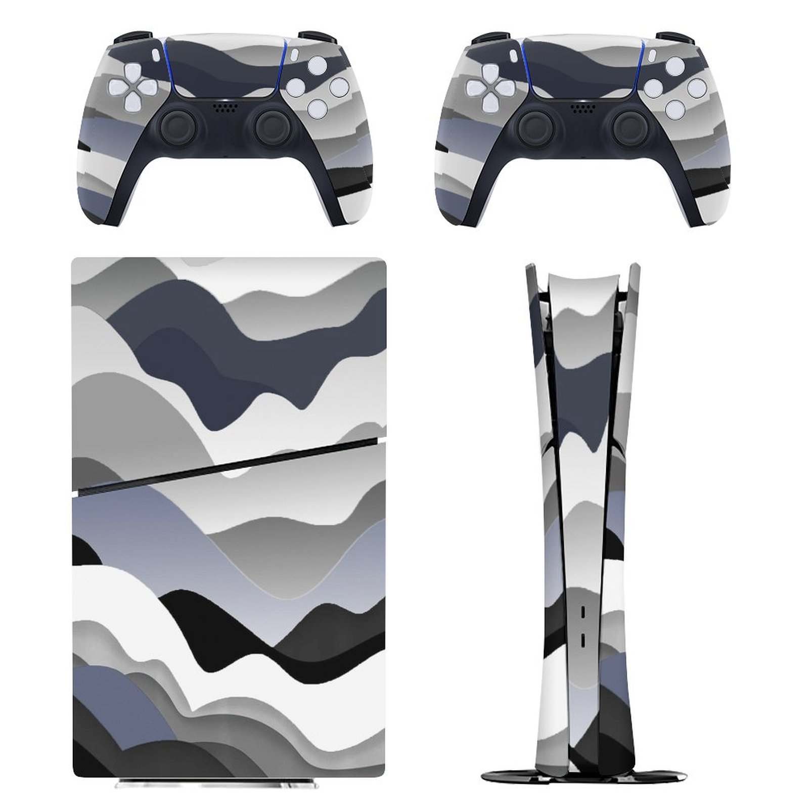 Gray Black White Gradient Abstract PS5/PS5 Pro/PS5 Slim Digital Disc ...