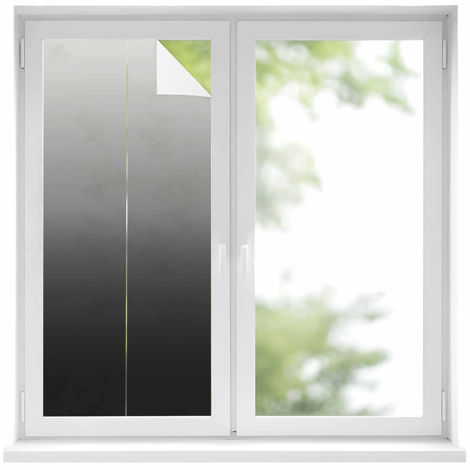 Gray Black Window Privacy Film Gradient Decorative Glass Window Film UV ...