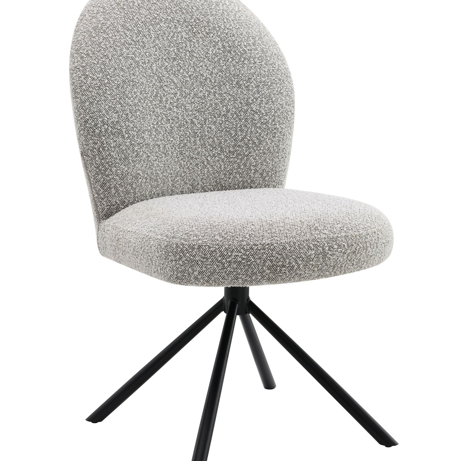 Gray Boucle Swivel Chairs Set of 2 Modern Luxury Accent Chairs Home ...