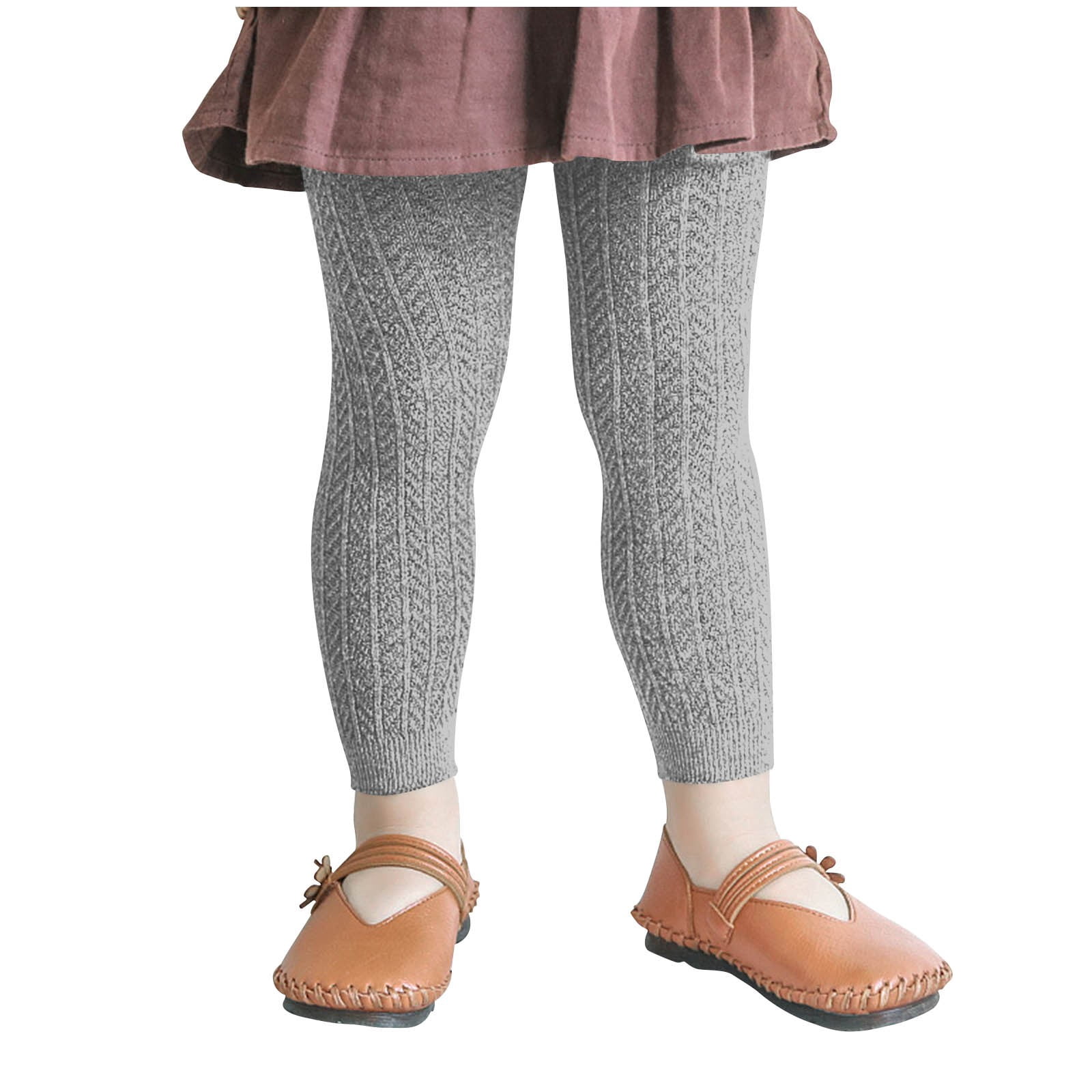 Gray Boy Girl Children Boy Girl Jacquard Warm Striped Straight Leg ...