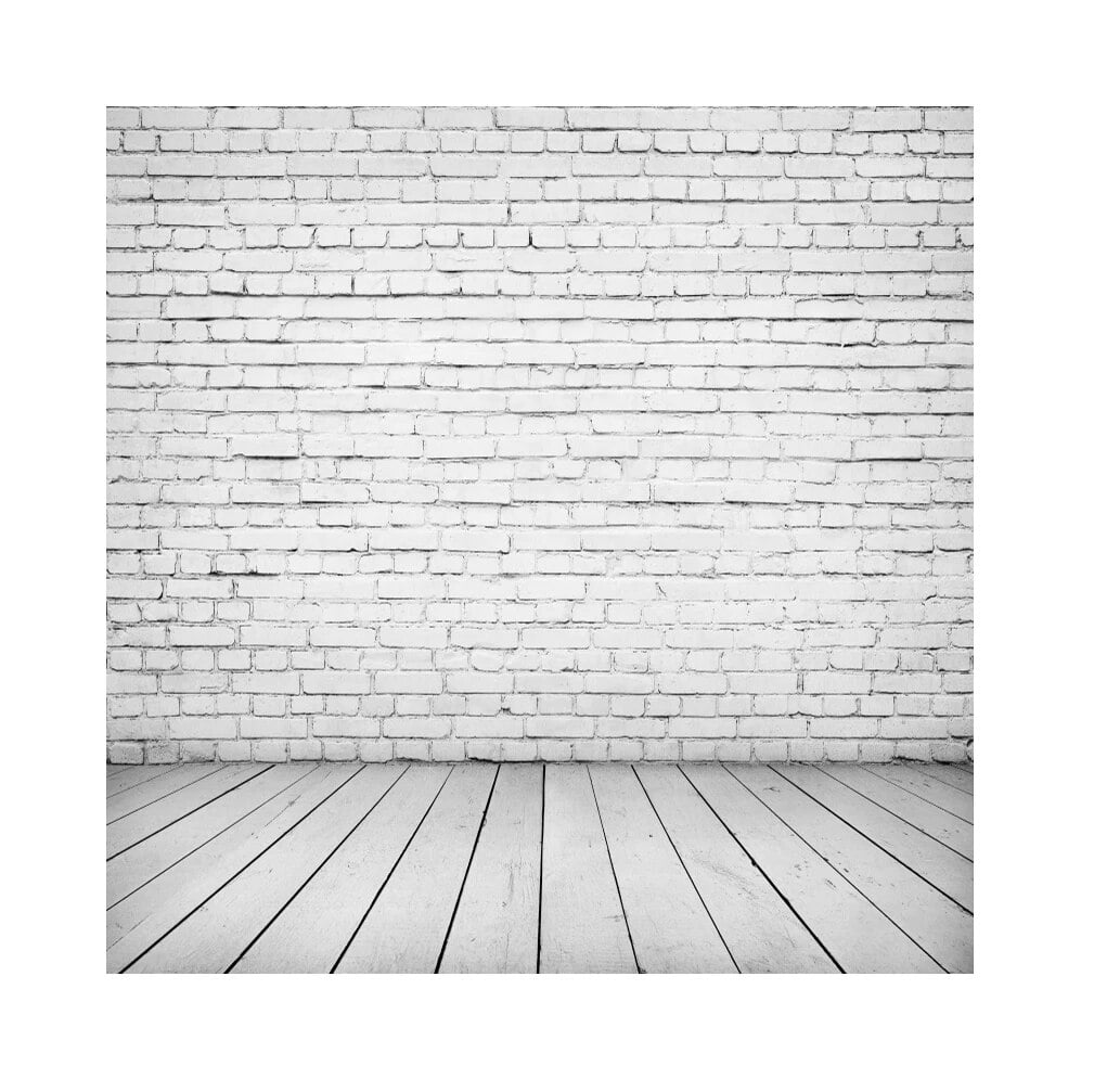 Gray Brick Wall Wooden Floor Vintage Portrait Photographic Background ...