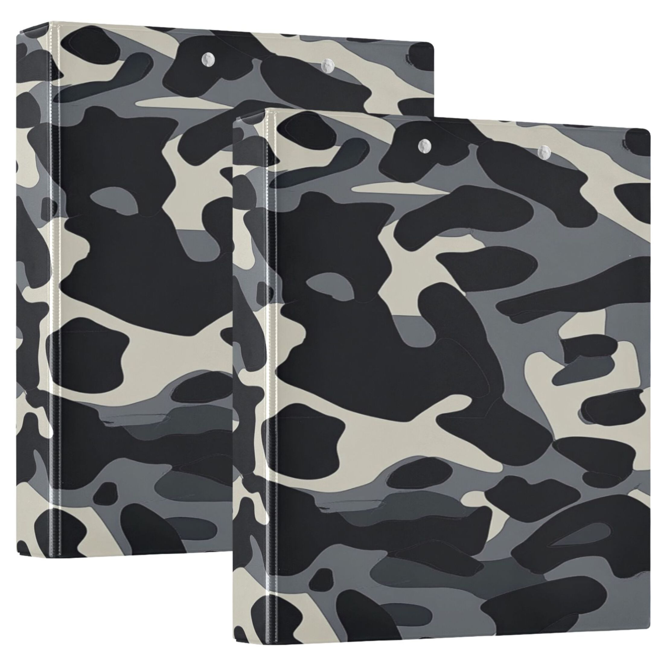 Gray Camouflage 3 Ring Hardcover Binders 1.5in Round Rings for Letter ...