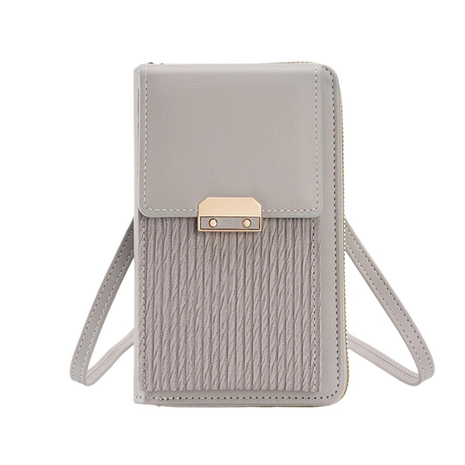 Gray Casual Phone Crossbody Bag For Ladies Square Shape With A Lock ...