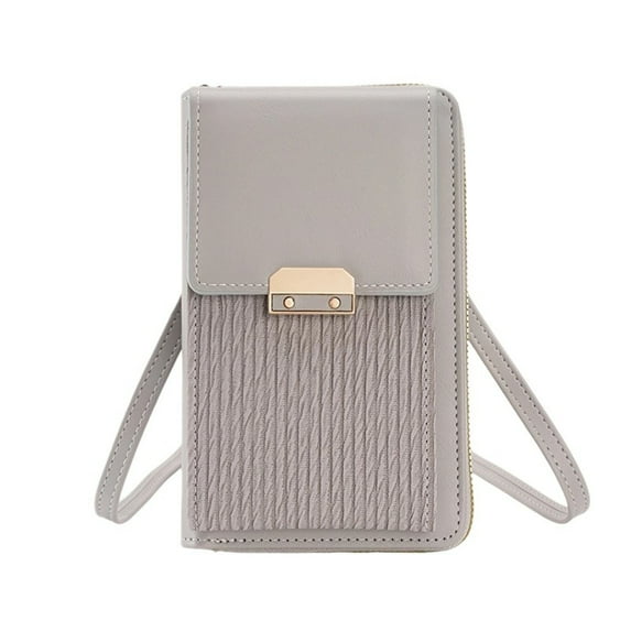 Gray Casual Phone Crossbody Bag For Ladies Square Shape With A Lock ...