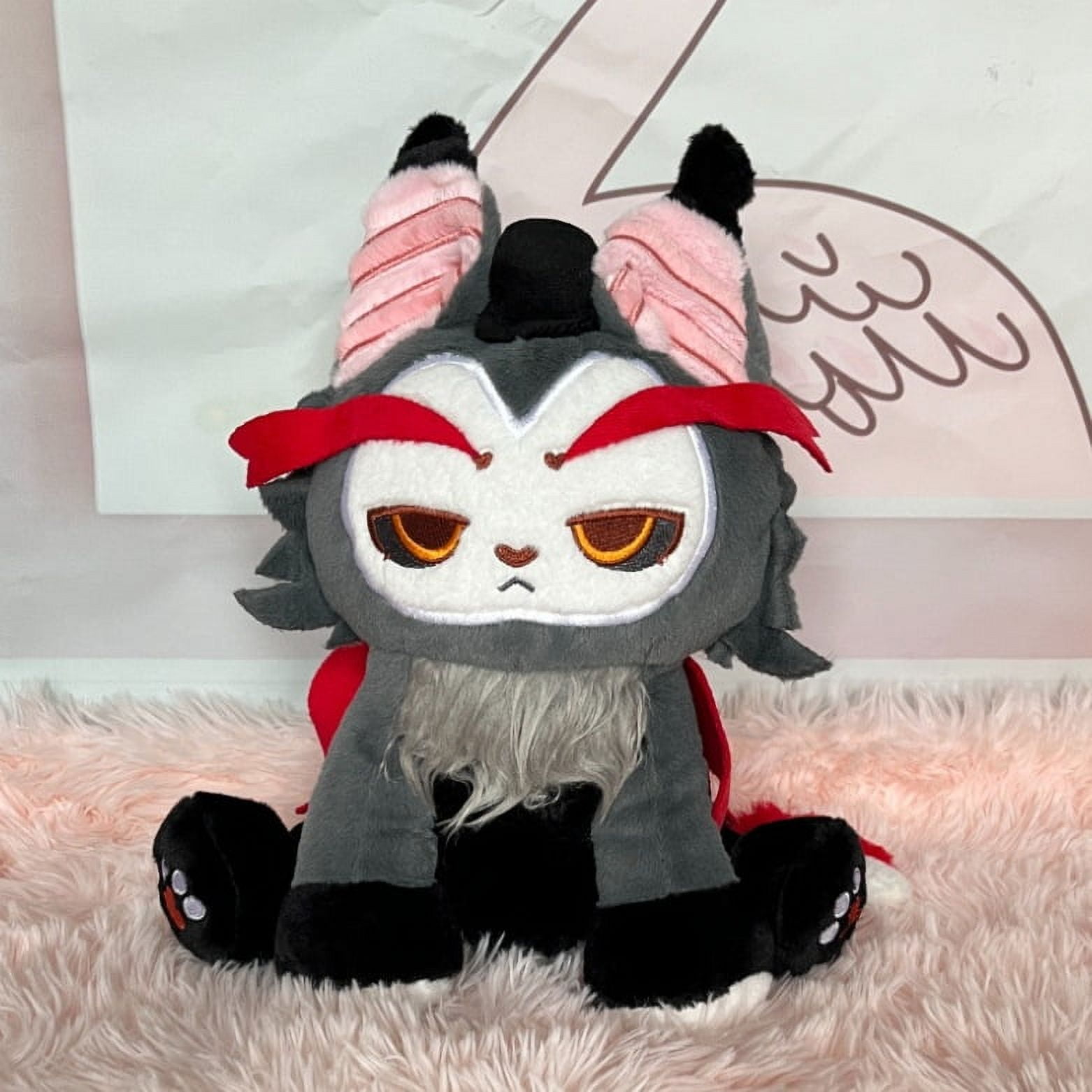 Gray Cat Husk Meow Plush Husk Cat Plush Doll - Walmart.com