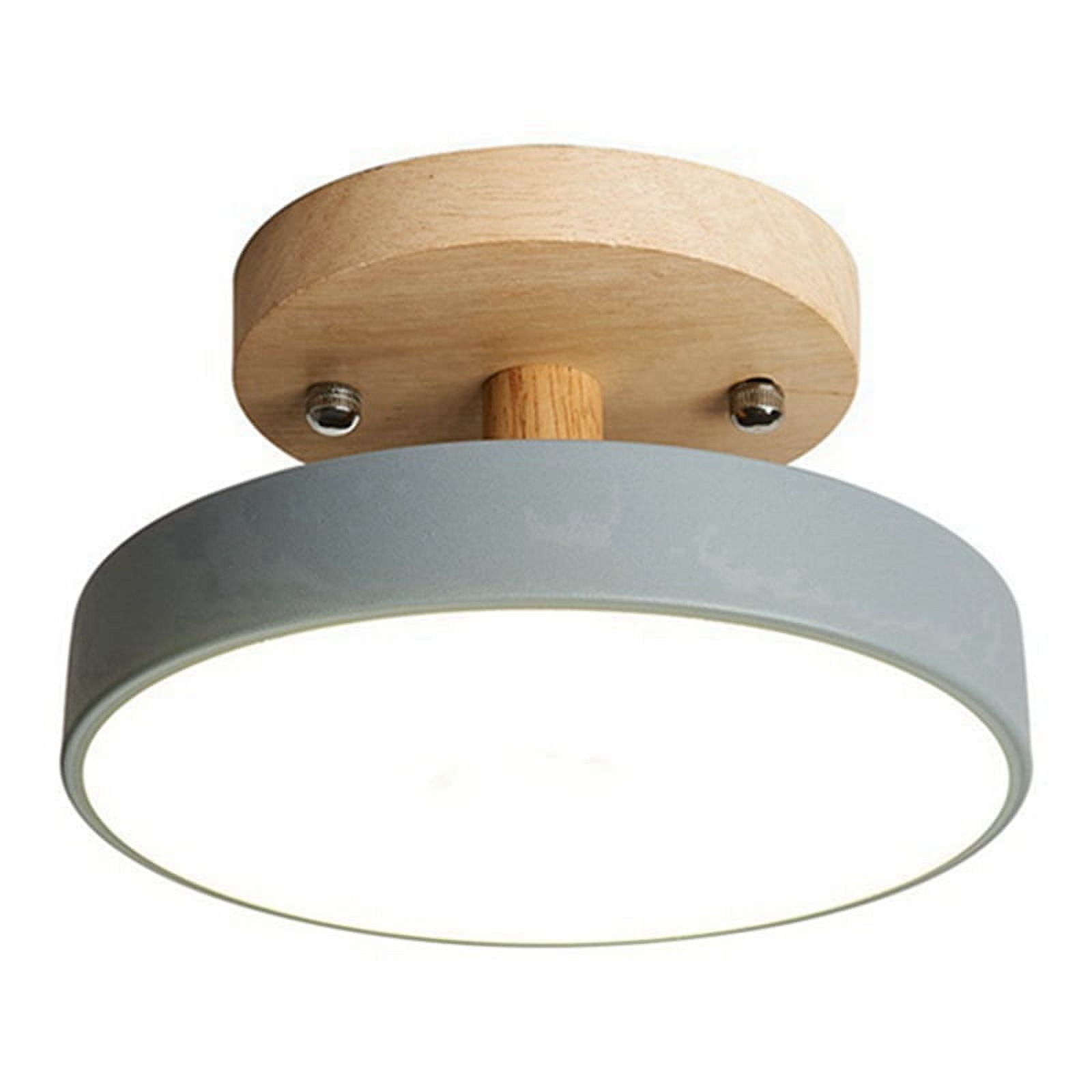 Gray Ceiling Lights Modern LED Nordic Wood Lighting Fixture Indoor ...