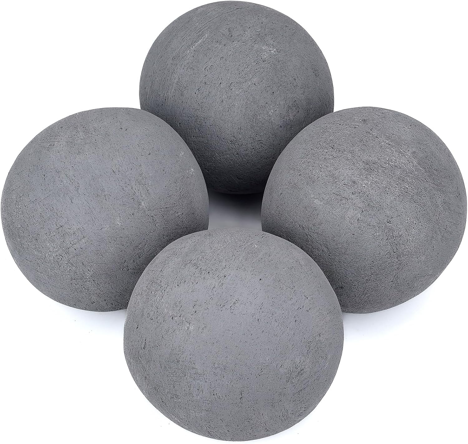 Gray Ceramic Fire Balls - 6" Round Fire Stones for Fire Pit, Fire Bowl ...