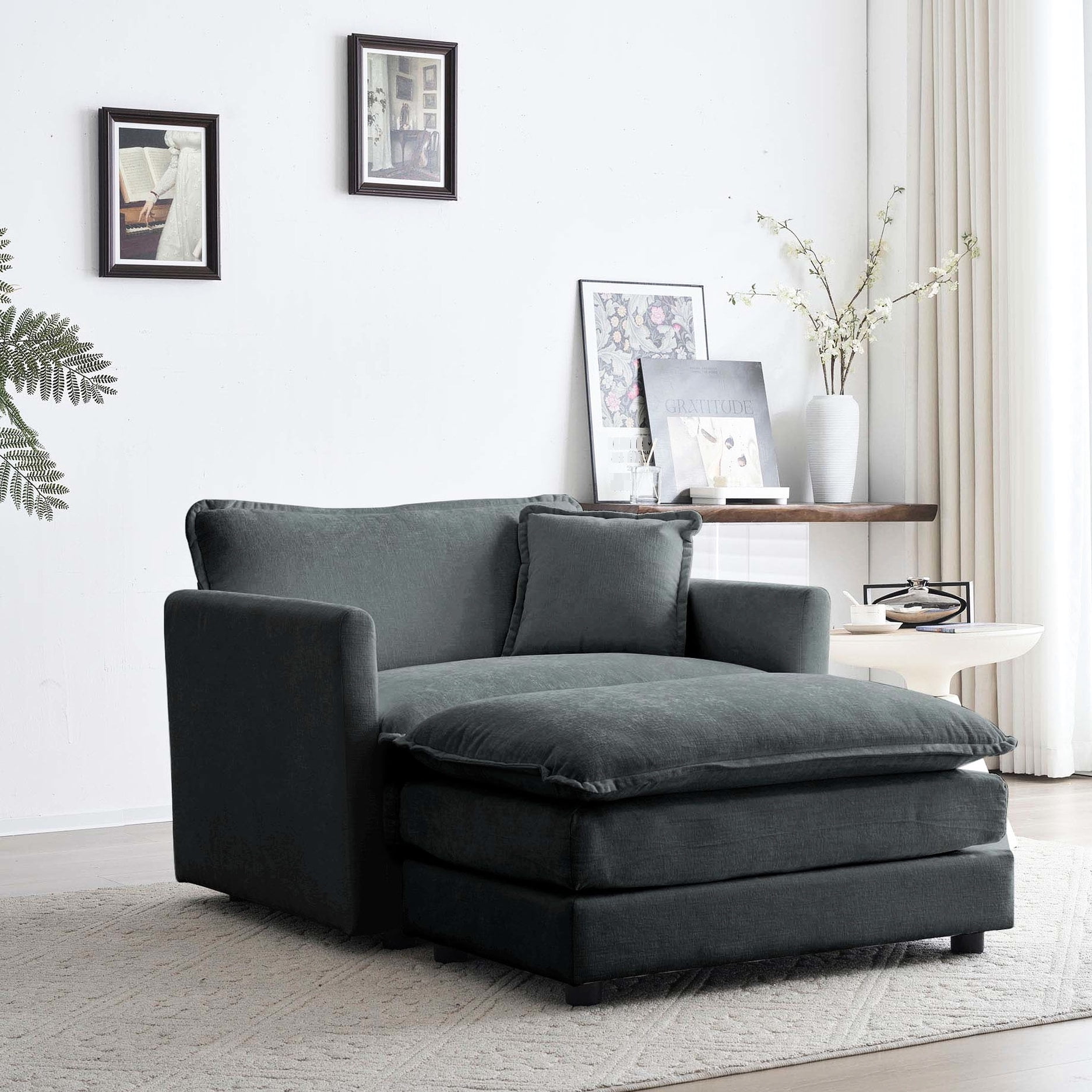 Gray Chenille Accent Chair, Modular Combination - Design Your Home ...