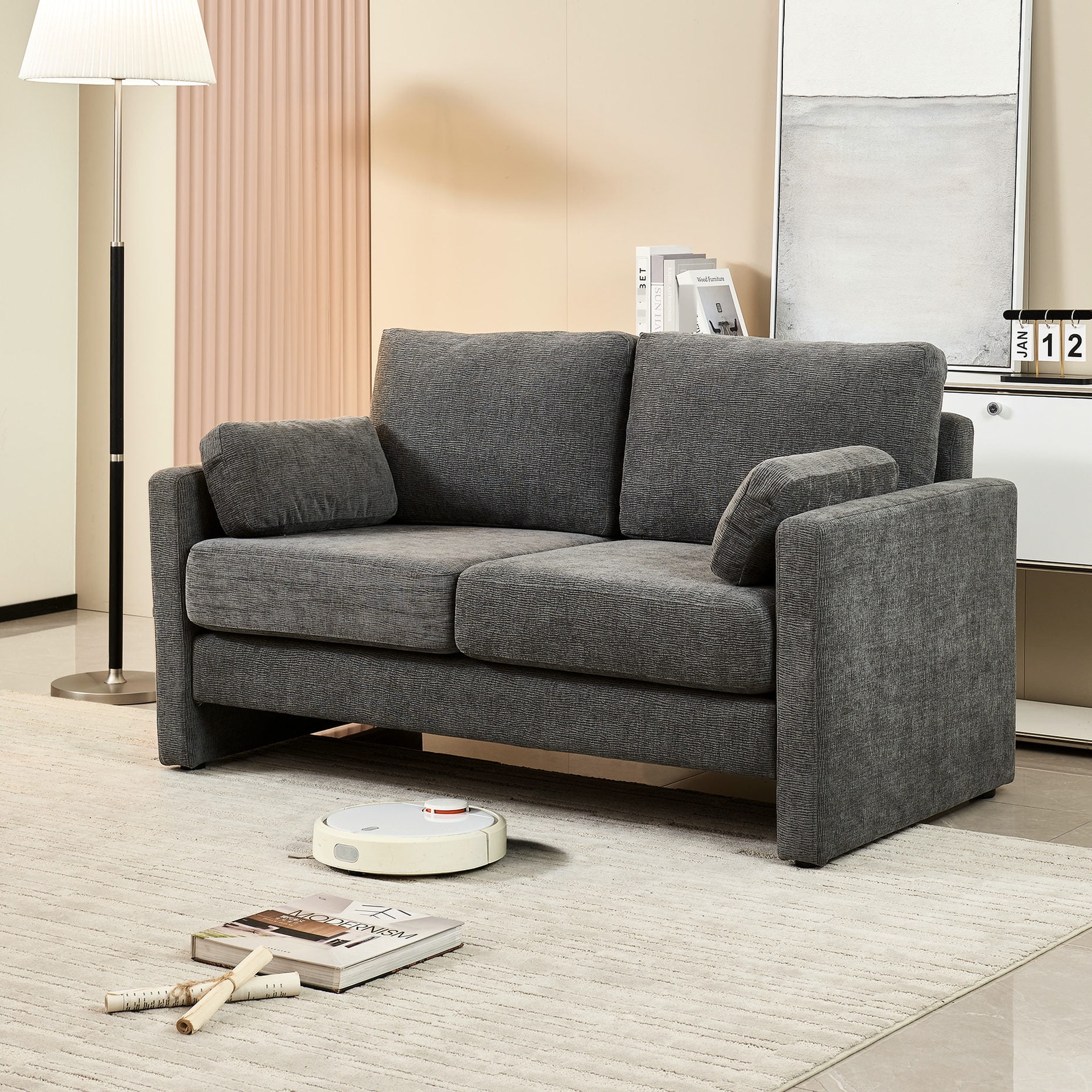Gray Chenille Loveseat+2 - Seat Design" - "Neutral Decor/Common Areas ...