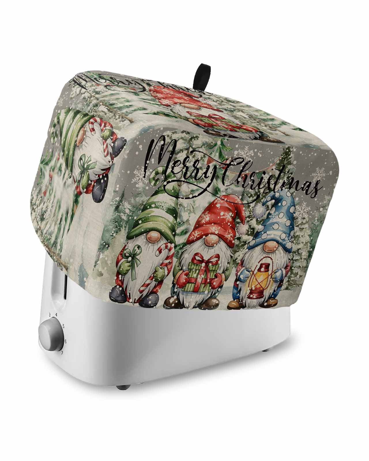 Gray Christmas Toaster Cover 2 Slice, Small Kitchen Appliance Covers ...