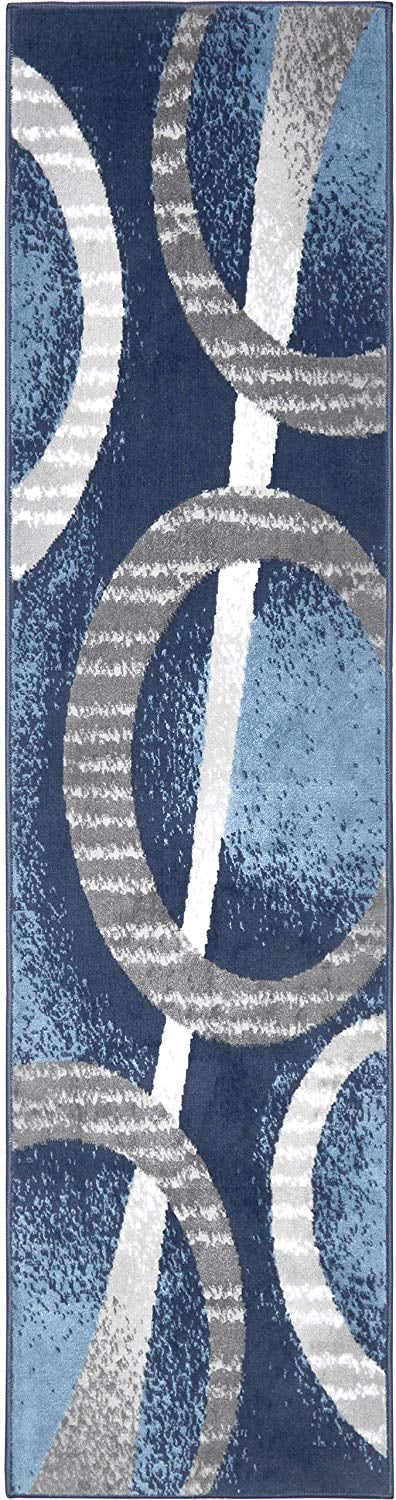 Gray Circles Modern 2x7 Area Rug Contemporary Runner Runner Carpet Rugs ...
