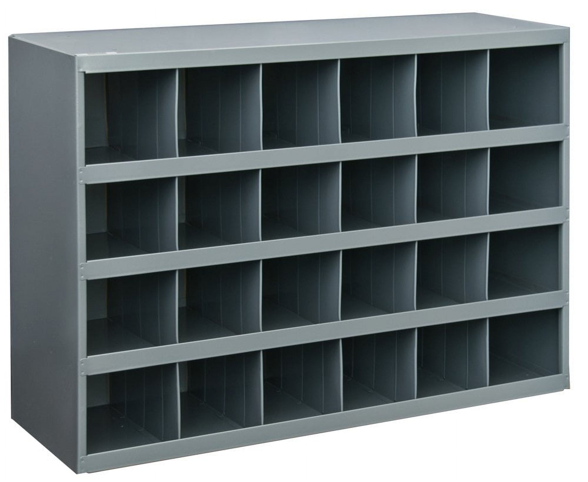 Gray Cold Rolled Steel 32 Opening Bin with Self Design, 33-3/4" Width x ...