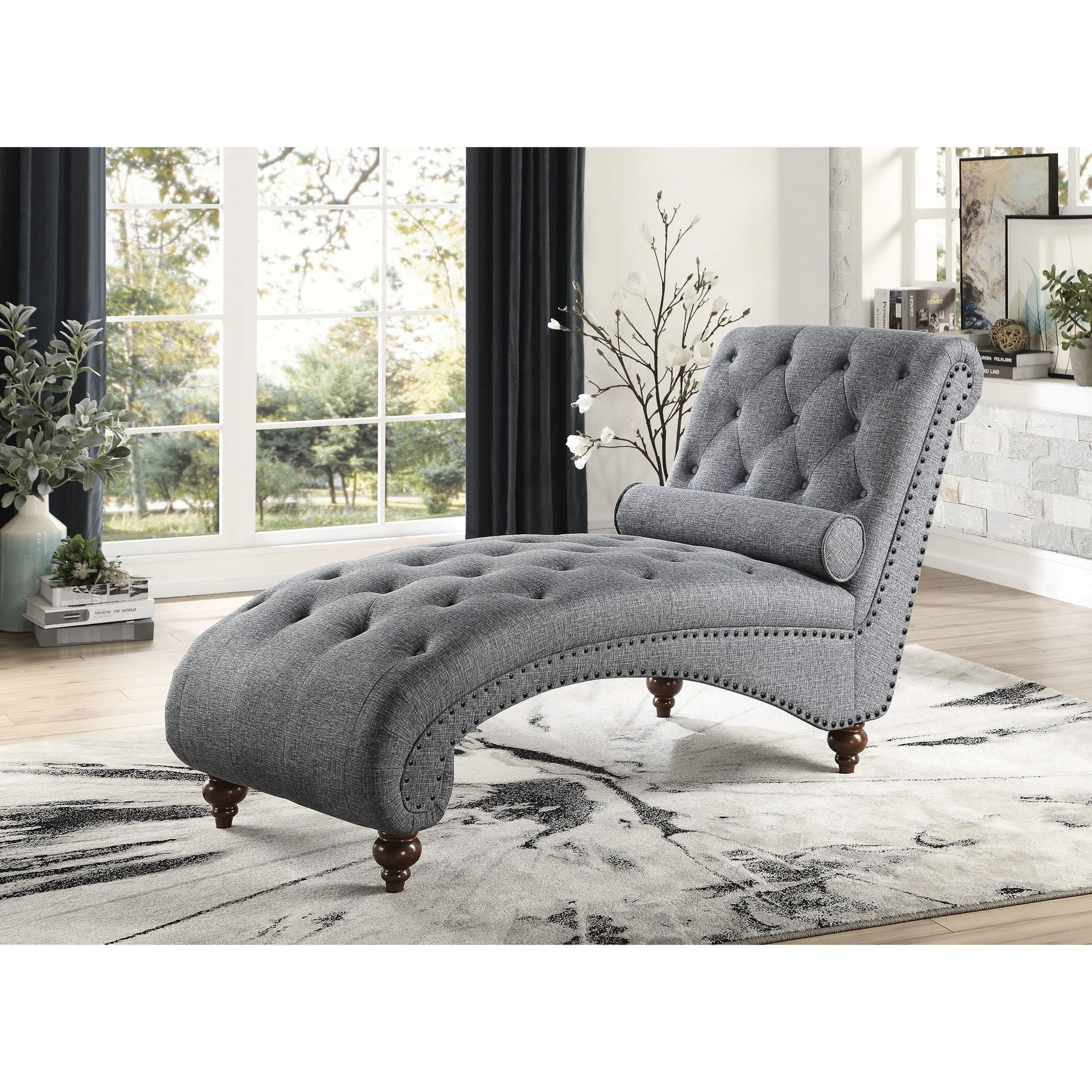 Gray Color Scheme - Nailhead Trimmed - Living Room Relax - Add Visual ...