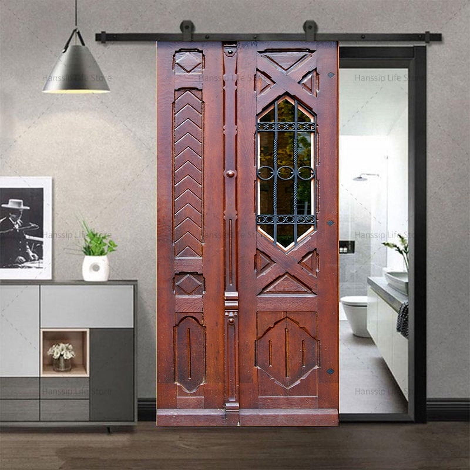 Gray Cool Door Sticker Mural Cover 3D Abstract Line Retro Poster on the ...