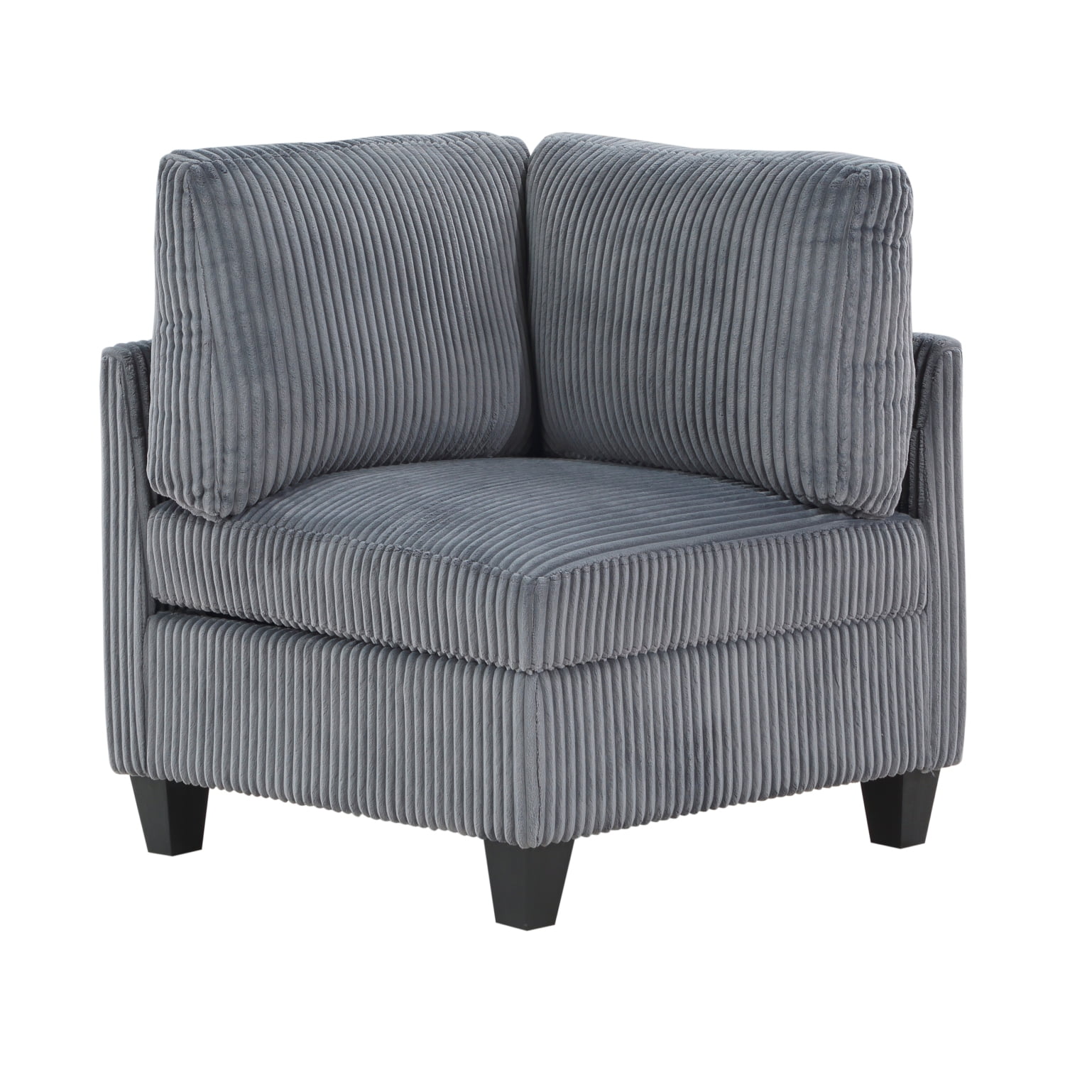 Gray Corduroy Corner Seat with Storage Upholstered Bench Compact ...