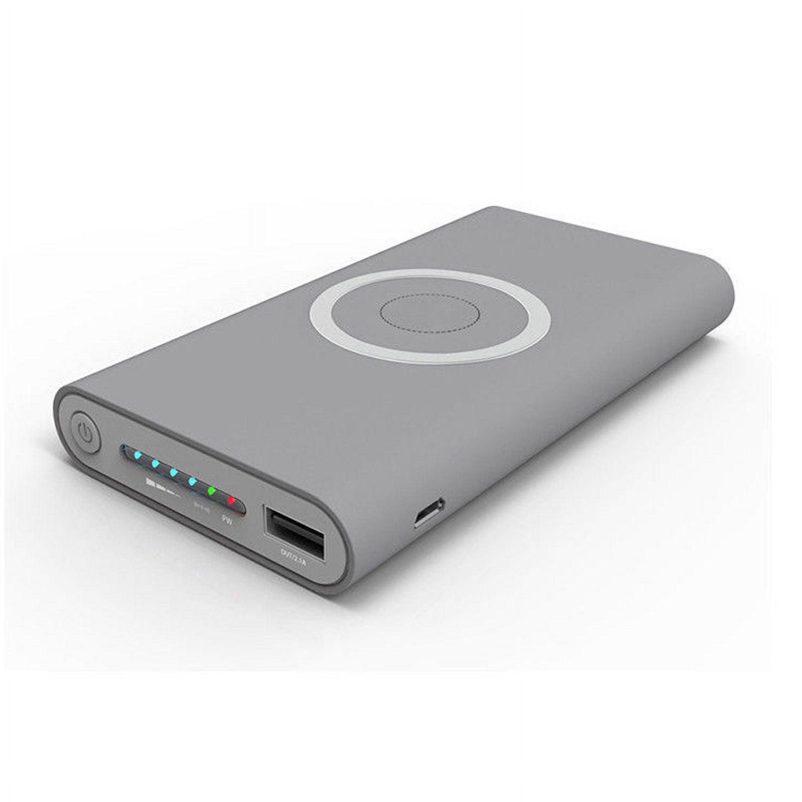Gray DIY Power Bank Case with Type C and Wireless Charging - 10000mAh ...