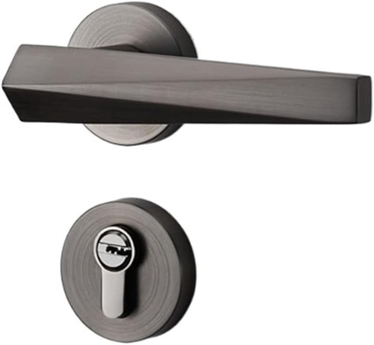Gray Door Lock Indoor Bedroom Door Lock Door Handle Magnetic Silent ...
