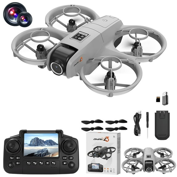 Gray Drone With 2.4 Inch Screen Remote Control, 1080P Camera, Altitude ...