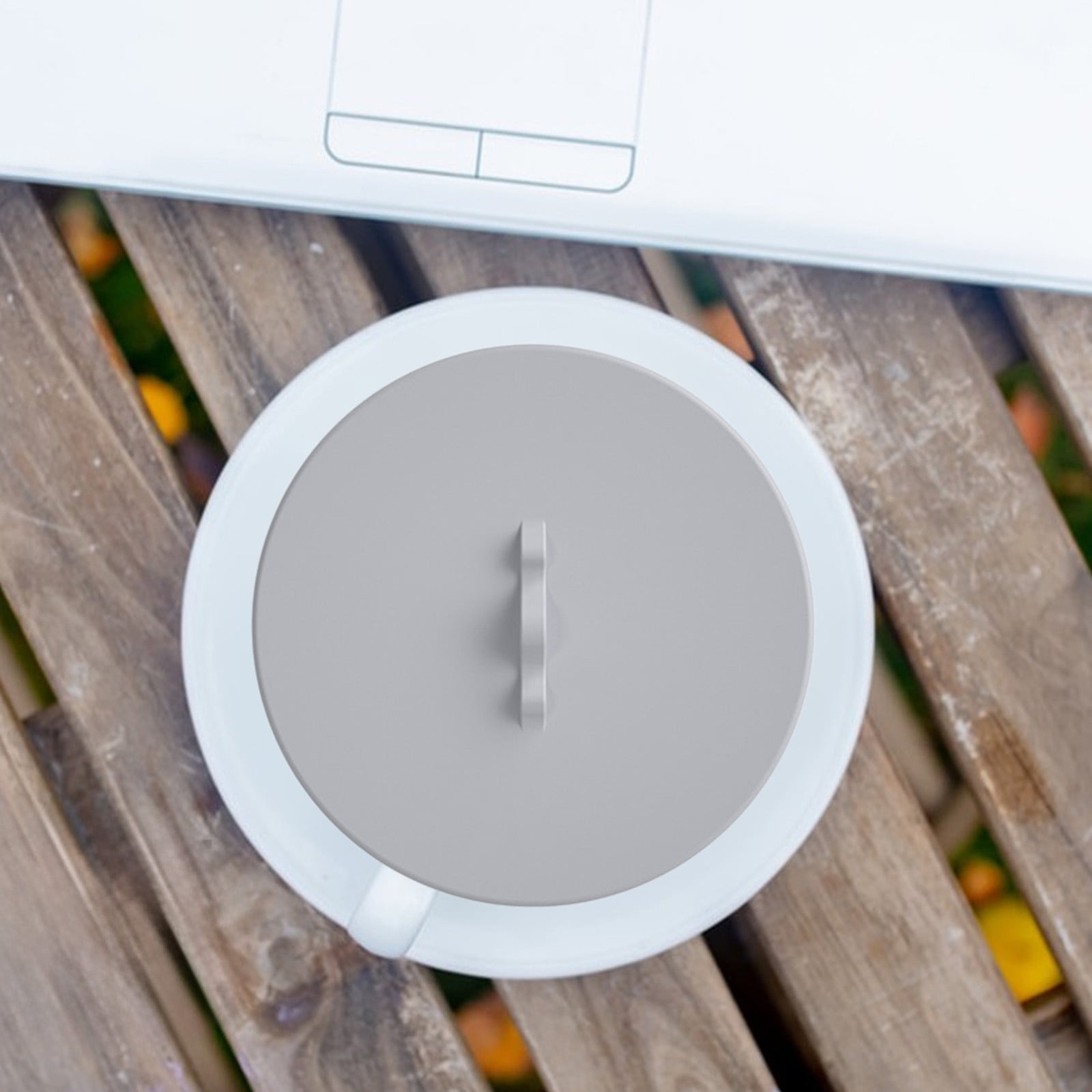 Gray Dustproof Cup Lid, Silicone Protector for Water and Tea Mugs for ...