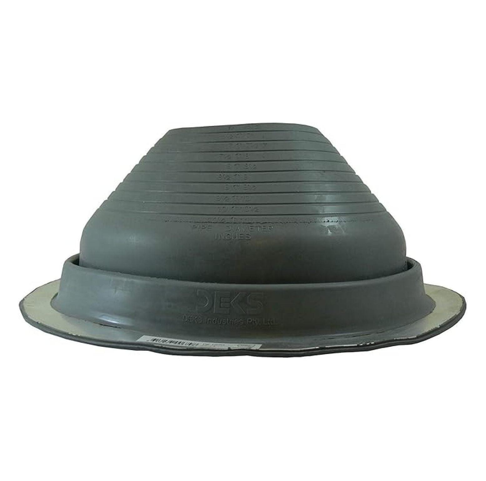 Gray EPDM Metal Roof Pipe Flashing - 6-11 Inch Pipe OD - Round Base ...