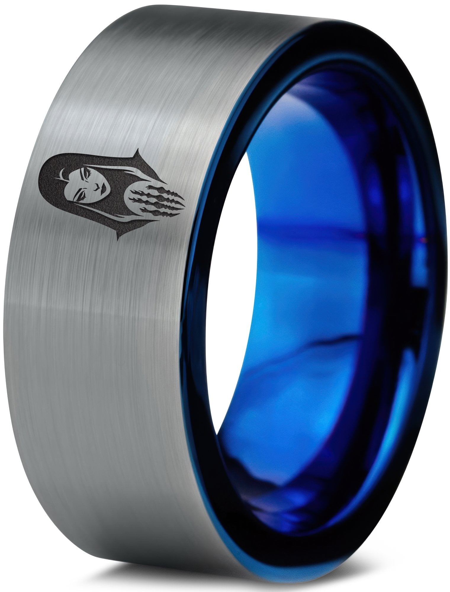 Tungsten Gamer Statement Rings Gray Mens Ring Unique Gift Woman Wedding ...