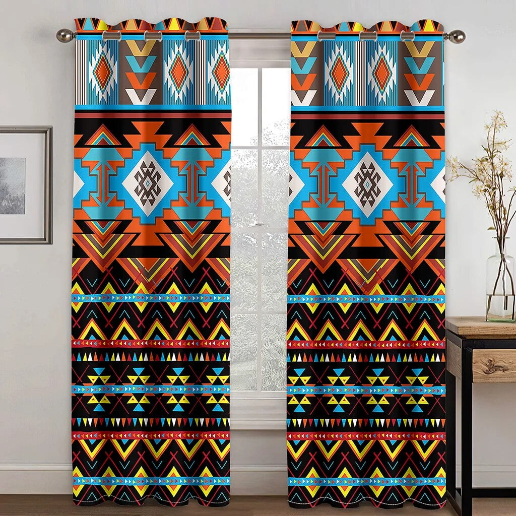 Gray Ethiopian And Eritrean Traditional Curtains 2 Pieces Thick Drape ...